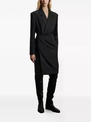 12 STOREEZ Pinstripe Blazer Midi Dress