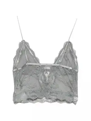 Patrizia Pepe Lace-paneled V-neck Bralette