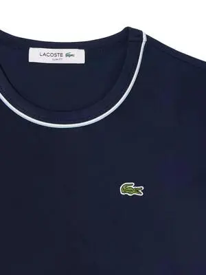Lacoste Contrast-trim Cotton T-shirt - Blue