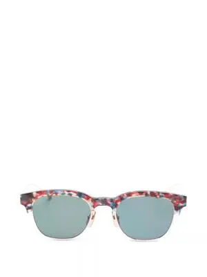 Thom Browne Patterned-frame Sunglasses - Gold