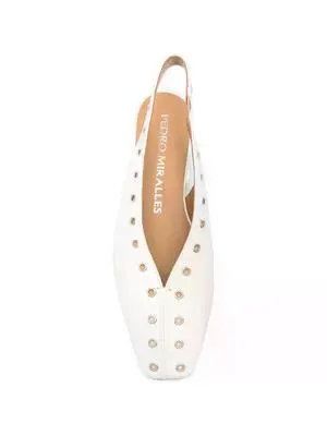 PEDRO MIRALLES Eyelet-embellishment Mules