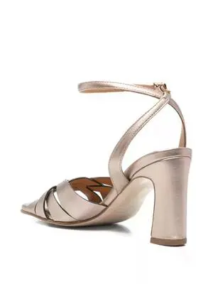 PEDRO MIRALLES Square-toe Heeled Sandals - Pink
