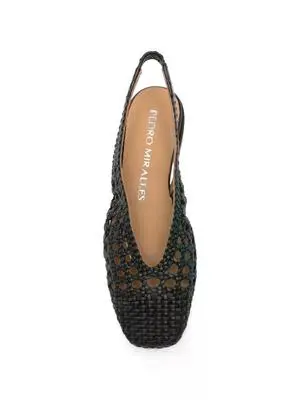 PEDRO MIRALLES Olimpia Flat Mules - Black