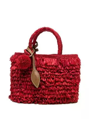 AFAR Fringed Raffia Tote Bag