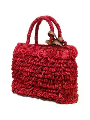 AFAR Fringed Raffia Tote Bag