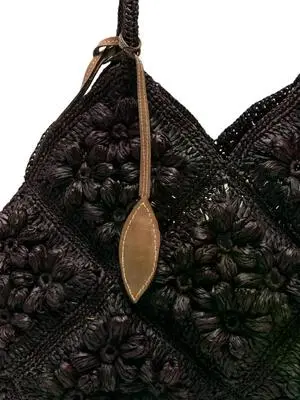 AFAR Floral-crochet Tote Bag