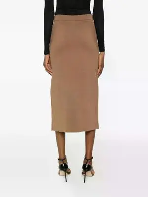 AROVESCIO Midi Skirt - Brown