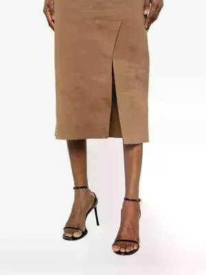 AROVESCIO Midi Skirt - Brown