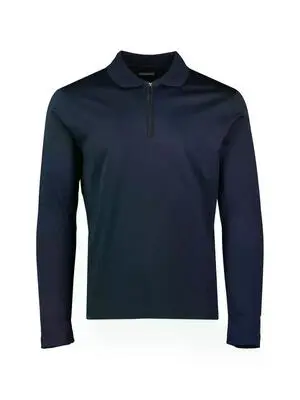 Pal Zileri Zip Long-sleeved Polo Shirt - Blue