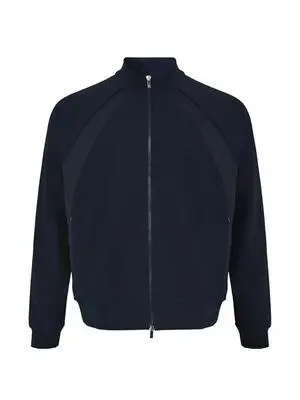 Pal Zileri Panelled Zip-up Cotton Sweatshirt