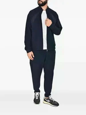 Pal Zileri Panelled Zip-up Cotton Sweatshirt