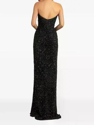 GEMY MAALOUF Strapless Beaded Asymmetric Dress