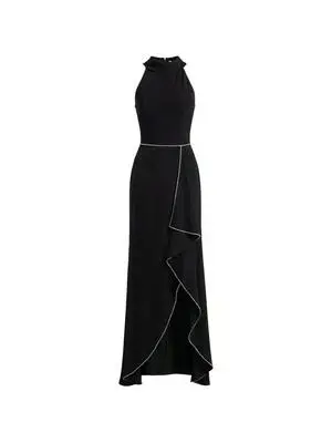GEMY MAALOUF Beaded-shoulders Asymmetric Gown