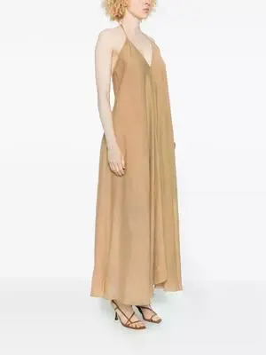 Dixie Halterneck Maxi Dress - Neutrals