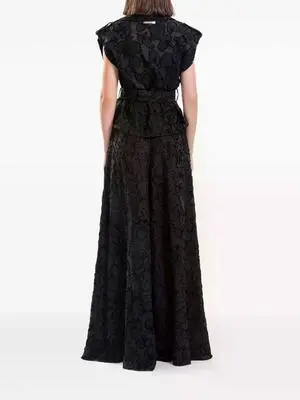 SAIID KOBEISY Textured Blouse And Trousers Set