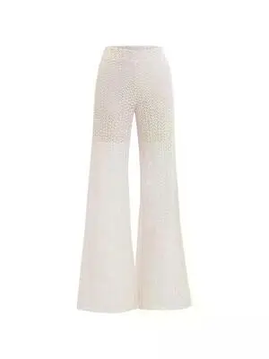 SAIID KOBEISY Knitted Wide Leg Trousers