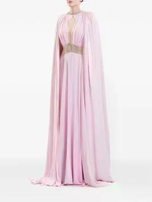 SAIID KOBEISY Crystal-embellished Draped Gown