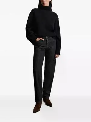 12 STOREEZ Merino Turtleneck Sweater - Black