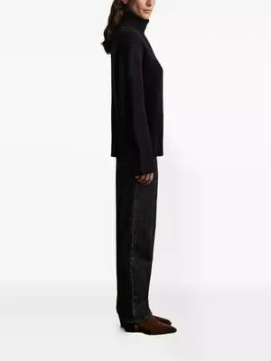 12 STOREEZ Merino Turtleneck Sweater - Black
