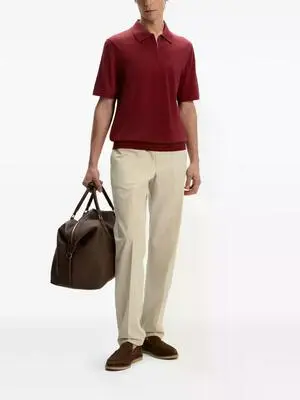 12 STOREEZ Zip Silk-cotton Polo Shirt