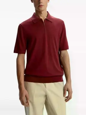 12 STOREEZ Zip Silk-cotton Polo Shirt
