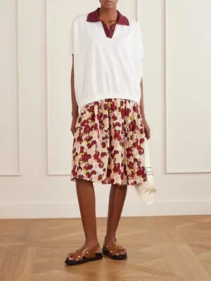 Marni Floral-printed Polo Sweater