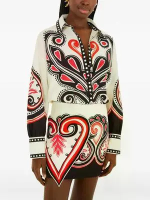 Farm Rio Ainika Printed Silk Shirt