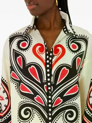 Farm Rio Ainika Printed Silk Shirt