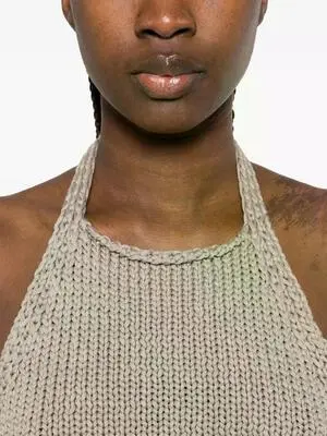 RÓHE Chunky-knit Halter Top - Neutrals