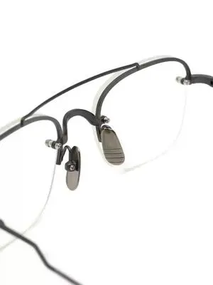 Thom Browne Browline Frame Eyeglasses - Silver