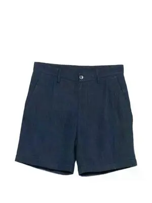 120% Lino Slub-texture Tailored Shorts