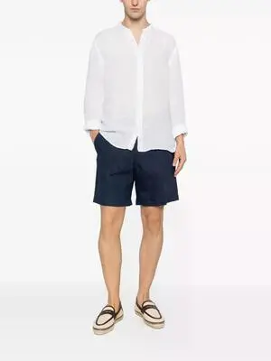 120% Lino Slub-texture Tailored Shorts