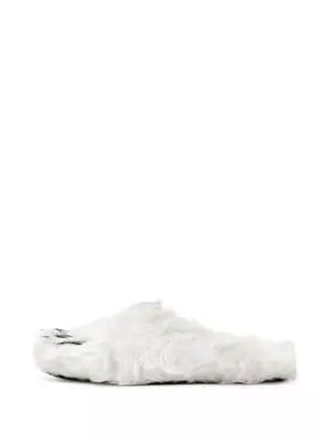 BRAVEST STUDIOS Bear-claw Mules - White