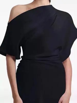 GEMY MAALOUF Asymmetrical Draped Maxi Dress