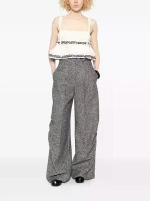 Sacai Tiered Frayed-edge Top