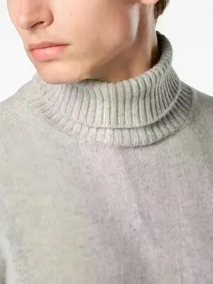 Sease Roll-neck Ribbed Cashmere Sweater - Grey
