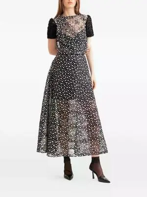 GEMY MAALOUF Polka Dot Print Midi Skirt