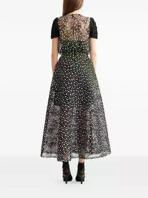 GEMY MAALOUF Polka Dot Print Midi Skirt