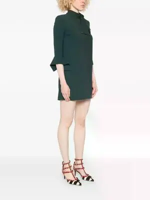 Elisabetta Franchi Bow-detail High-neck Mini Dress