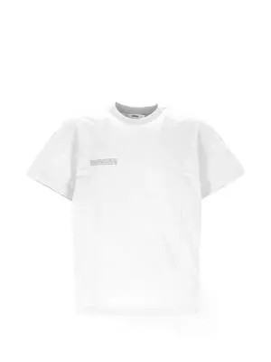PANGAIA 365 Crewneck Text-print Cotton T-shirt - White