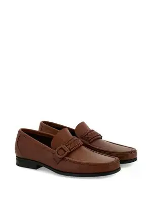FERRAGAMO Braided-detail Loafers - Brown