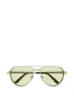 Cartier Pilot-frame Sunglasses - Silver