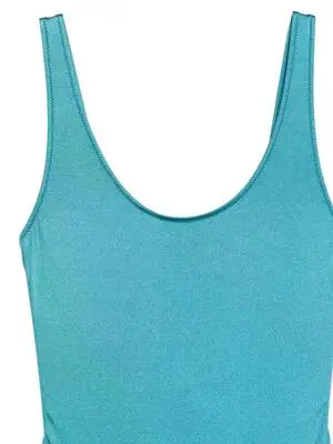 VENUJA Sleeveless Scoop-neck One-piece Swimsuit - Blue
