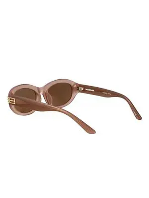 Balenciaga Oval-frame Sunglasses - Neutrals