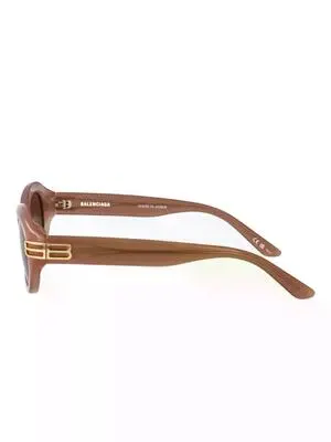 Balenciaga Oval-frame Sunglasses - Neutrals
