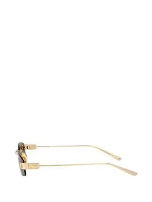 Balenciaga Logo-detail Sunglasses - Gold
