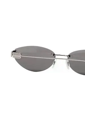 Balenciaga Oval-frame Sunglasses - Silver