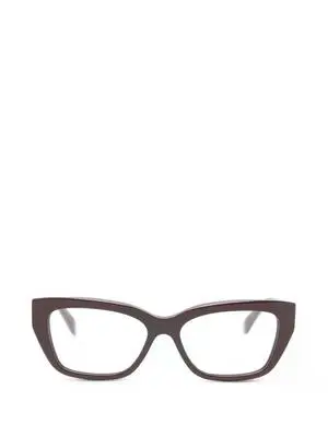 Balenciaga Geometric Logo Glasses - Brown
