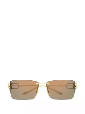 Balenciaga Rectangle-frame Sunglasses - Gold