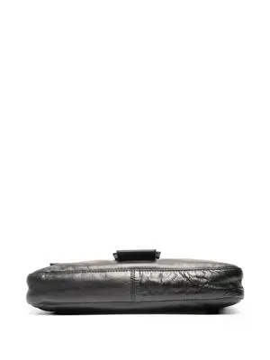 Fendi 2000s Baguette Leather Shoulder Bag - Black
